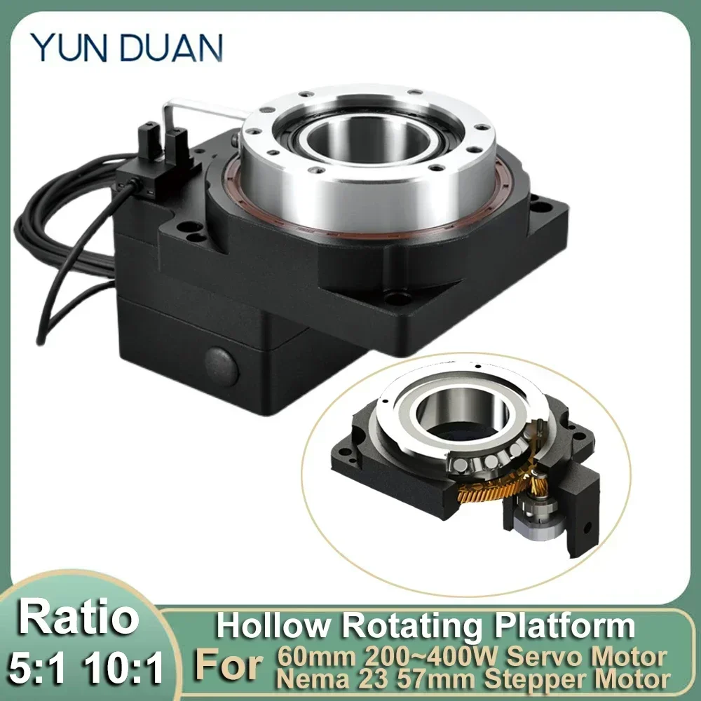CNC-Hollow-Rotary-Table-Circular-Positioner-Motor-Electric-Indexing ...