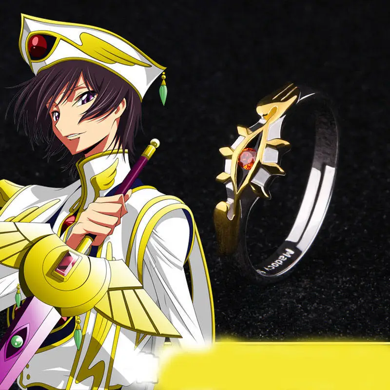 Anime-Code-Geass-C-C-Queen-Open-Ring-for-Men-Women-Two-Tone-Metal ...