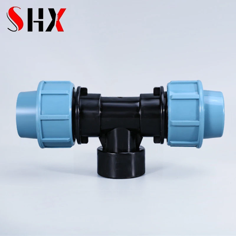 20mm 25mm 32mm PE Tee Connectors Pipe Interface 3-Way Couplings ...