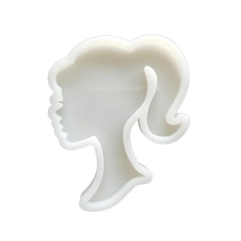 Barbie Head Silhouette Cake