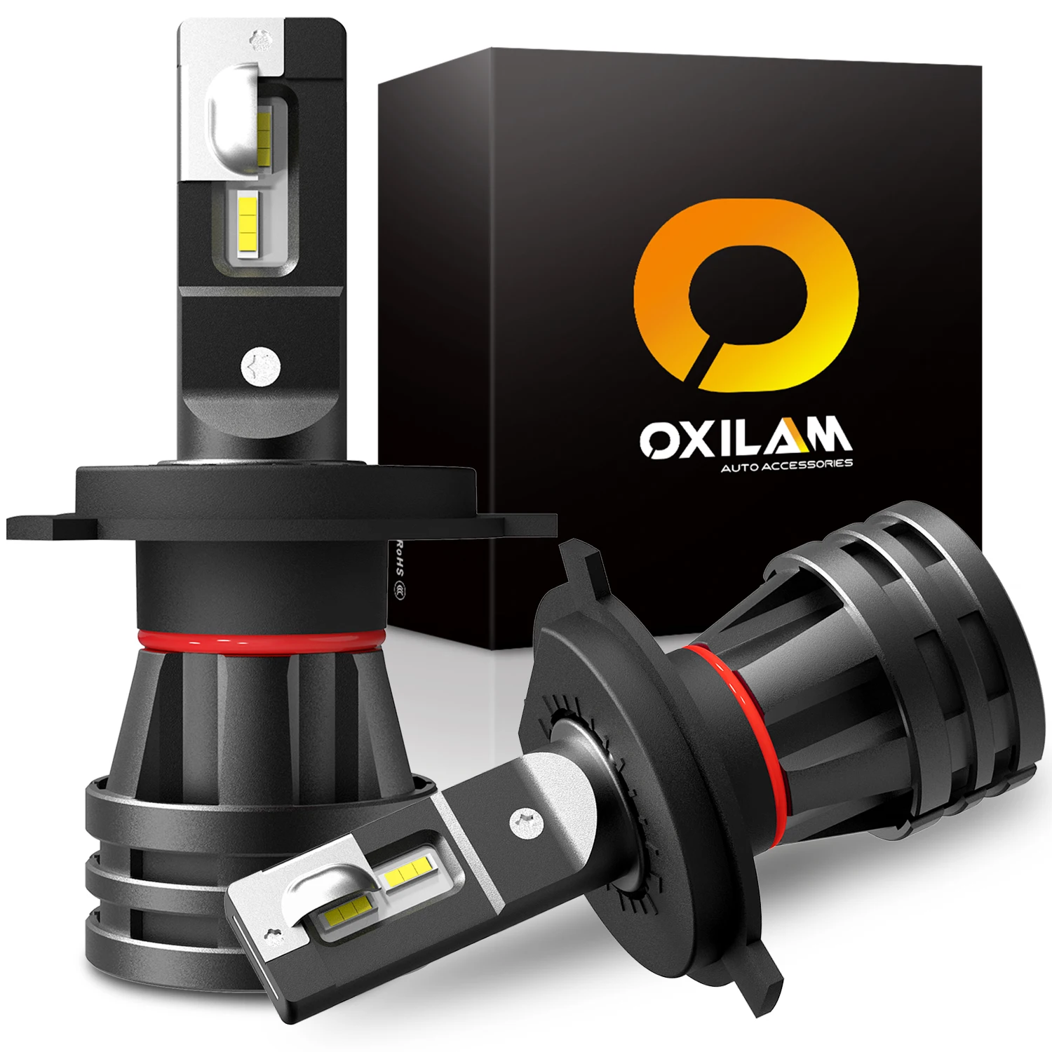 OXILAM 2Pcs H4 LED Headlight 9006 HB4 9007 HB5 High Low Beam Car Light ...