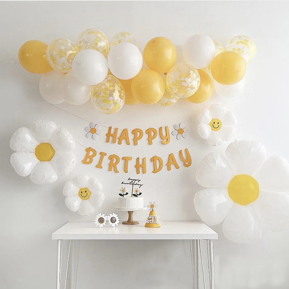 Daisy-Theme-Party-Decorations-Birthday-Banner-Balloon-Cake-Topper-Girl ...