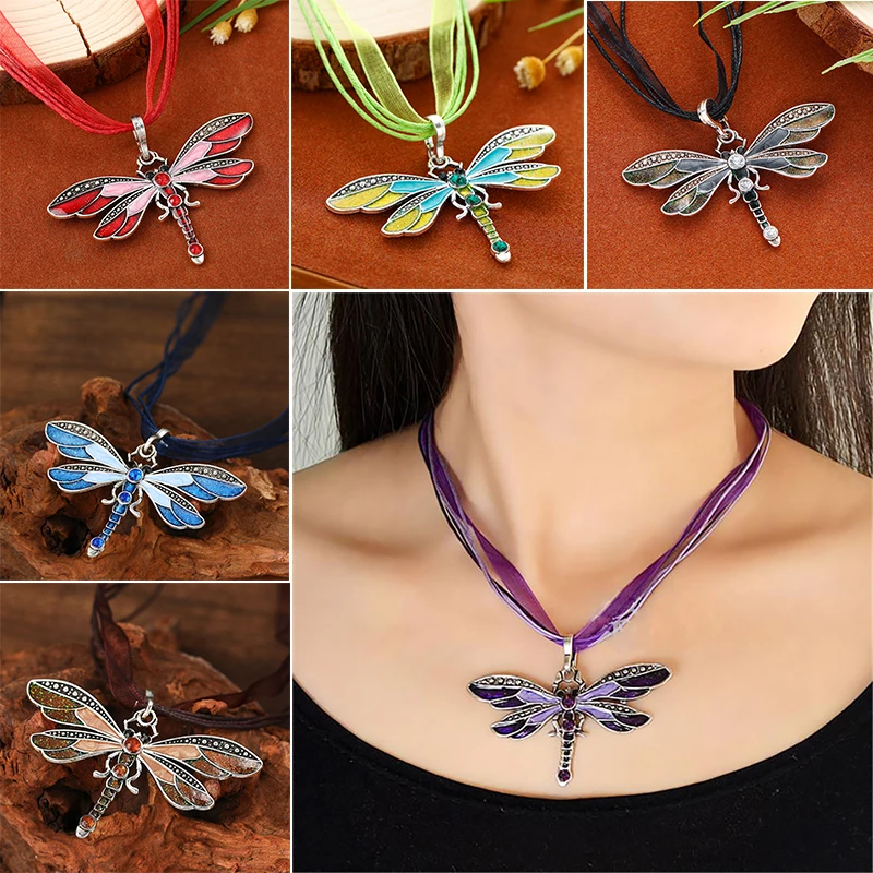 Fashion-Luxury-Crystal-Dragonfly-Pendant-Women-s-Necklace-Vintage-Insect-Multi-Layer-Rope ...