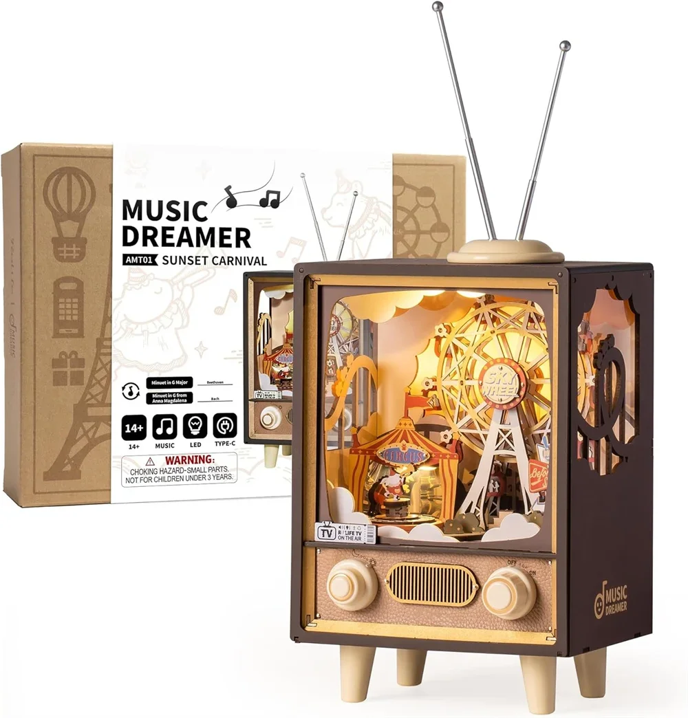 Robotime-Rolife-3D-Wooden-Music-Box-Building-Kit-Sunset-Carnie-Wood ...