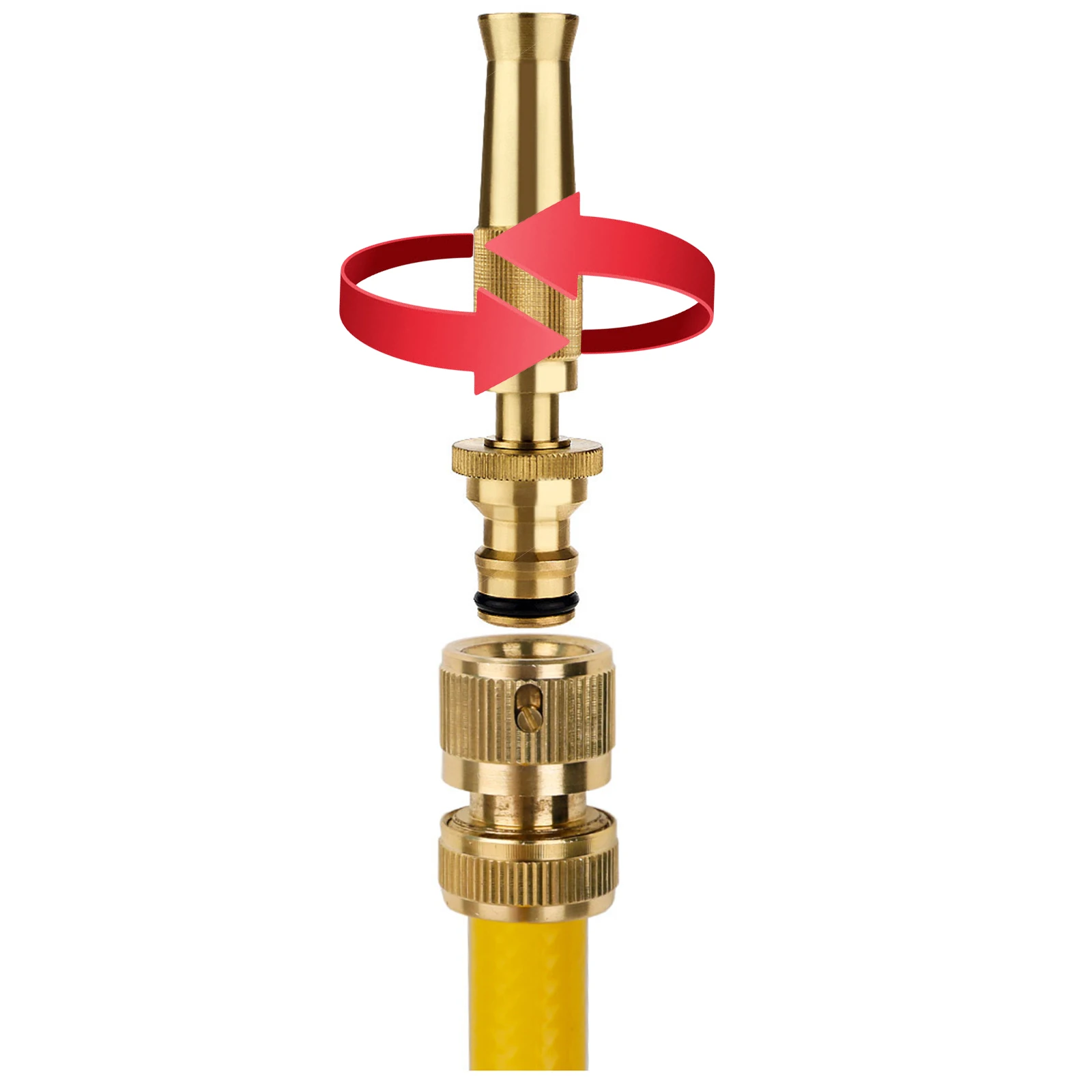 TUYAU - BUSE - ACCESSOIRE DE BUSE,3 in 1--Pistolet'arrosage réglable en laiton, arroseur de ...