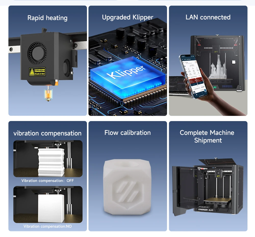 KINGROON klipper KLP1 3D Printer Klipper Board Super Fast Enclosure 3D ...