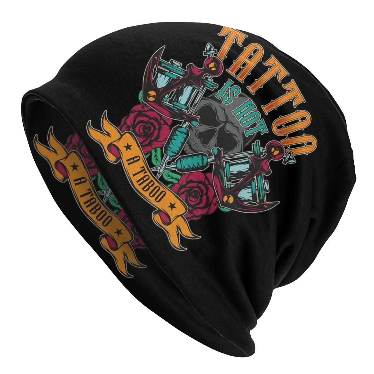 Tattoo-Machine-And-Skull-Beanies-Caps-for-Men-Women-Trend-Winter-Warm ...