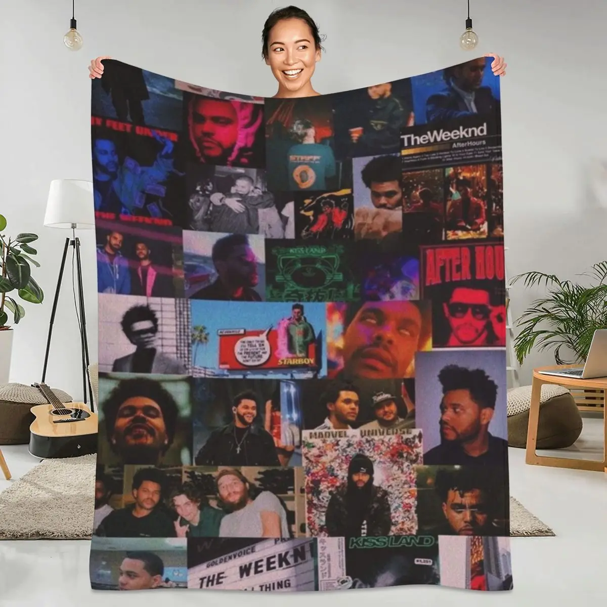 The-Weeknd-Warm-Soft-Blankets-Singer-Album-Starboy-Camping-Throw ...