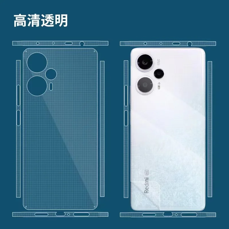 Colorful Decal Skin for Xiaomi POCO F5 Back Screen Protector Film Cover ...