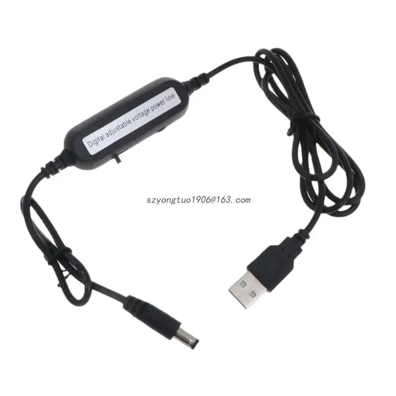 USB 5V to 1.5V 3V 4.5V 6V 9V 12V Adjustable Output Voltage Cable Step ...