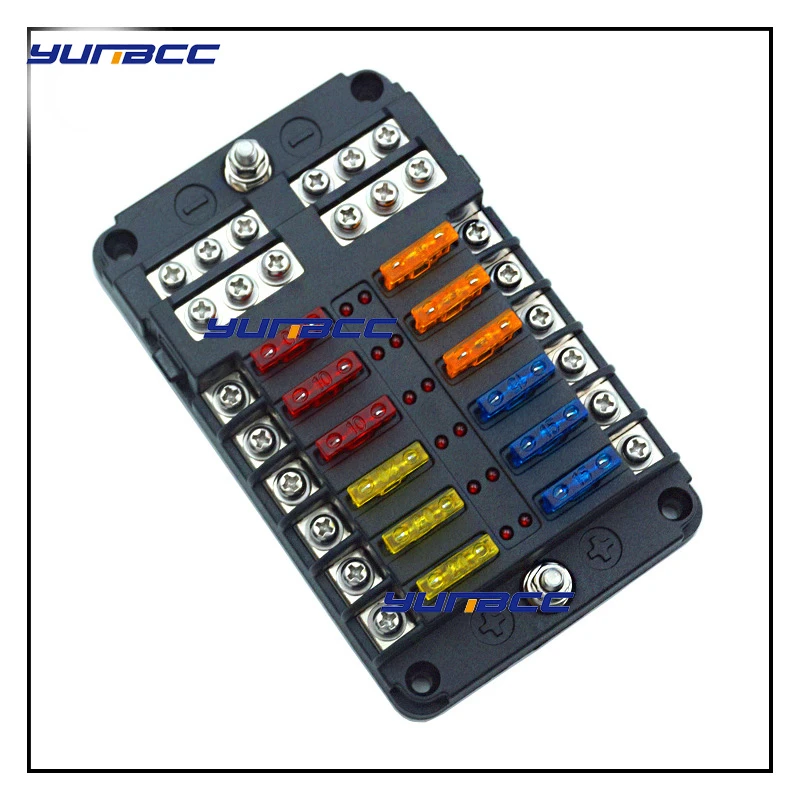 Plastic Cover 6 Ways 12 Ways Blade Fuse Block 12v 32v Fuse Box Holder ...