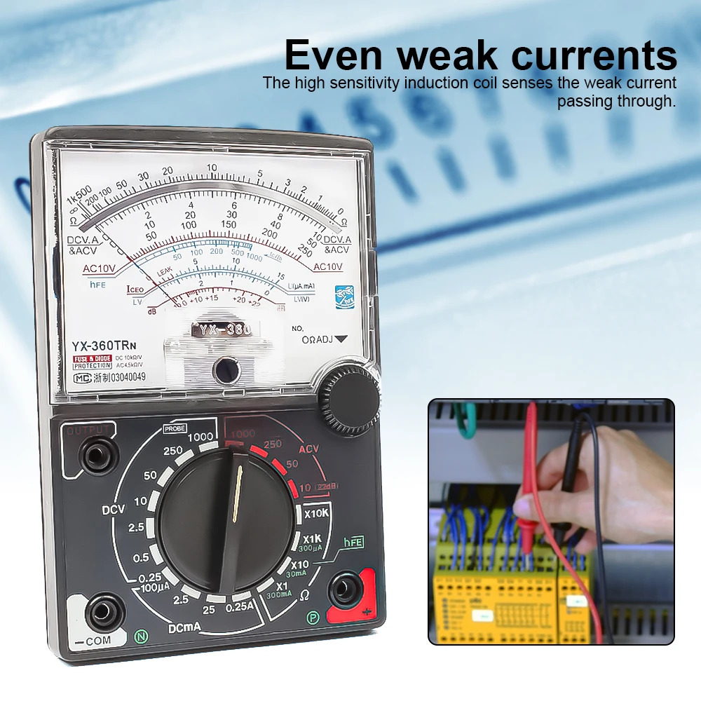 YX 360TRN MINI Analog Multimeter AC / DC Needle Type Universal Meter ...