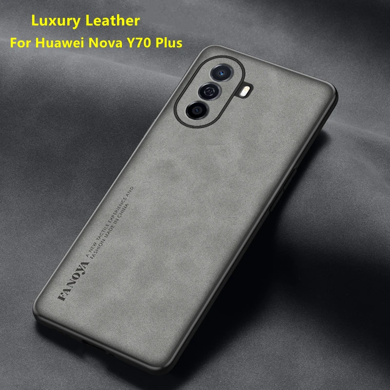 Luxury-Leather-Case-For-Huawei-Nova-Y70-Plus-Back-Cover-For-Huawei-Nova ...