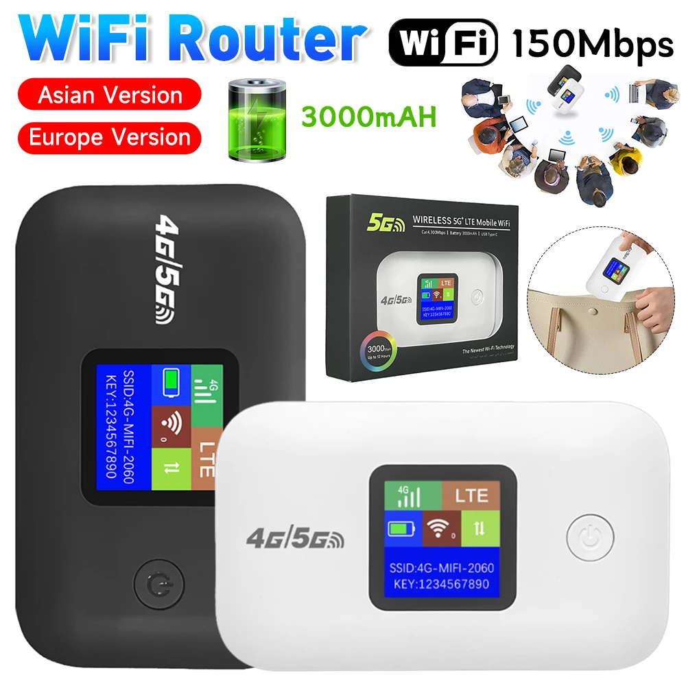 4G-Lte-WiFi-Router-Pocket-Wireless-Router-150Mbps-Outdoor-Mini-Mobile ...