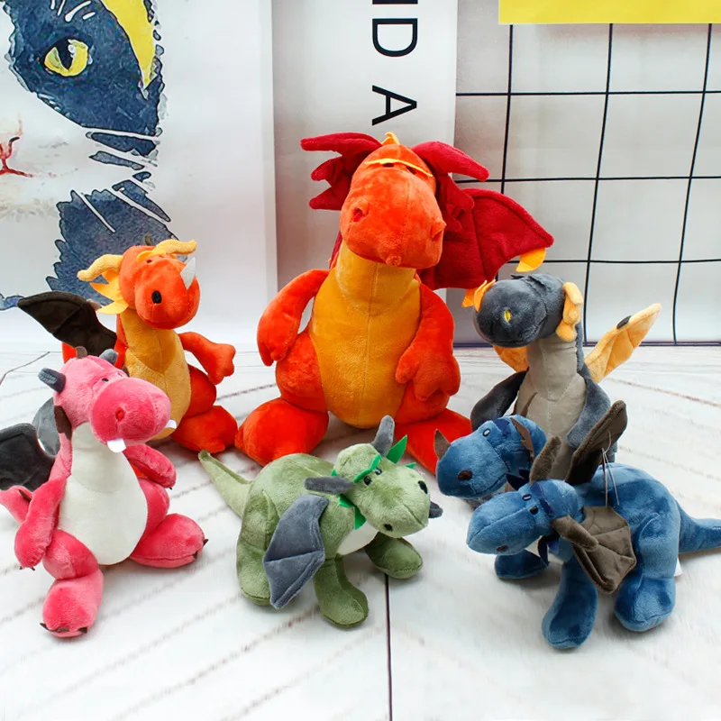 Fiery-Dragon-Flying-Fire-Myth-Story-Tale-Model-Plush-Toy-Stuffed-Doll ...