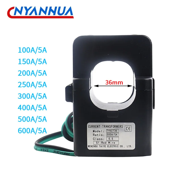 Split Core Current Transformer KCT-36 Current Sensor 100A 200A 250A 300A 400A 500A 600A Mini ...