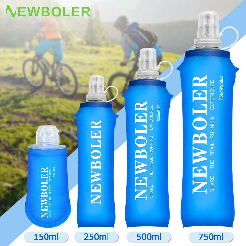 150ml-250ml-500ml-Outdoor-Collapsible-Silicone-Bite-Size-Water-Bottle-Running-Camping-Hiking ...