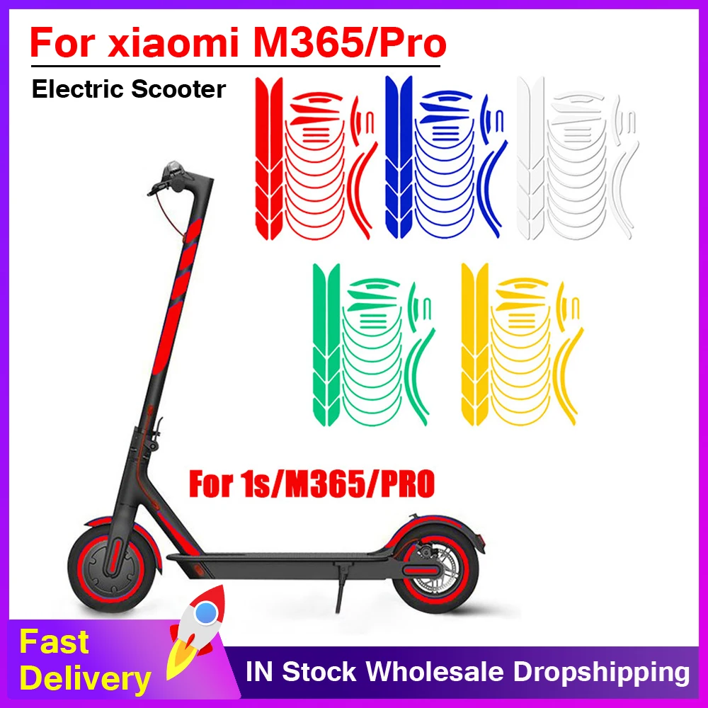 Electric Scooter Wheel Hub Protective Reflective Sticker for Xiaomi ...