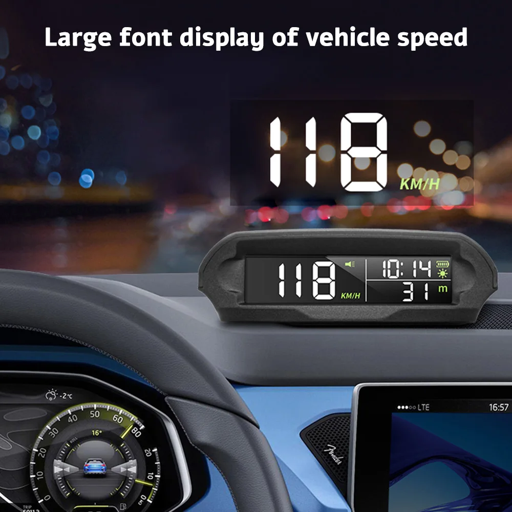 Solar-Digital-Car-HUD-Speedometer-With-Temperature-Altitude-GPS-Head-Up ...