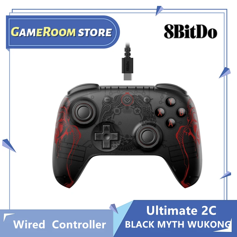 8bitdo-controlador-de-juegos-con-cable-2C-BLACK-MYTHWUKONG-para-PC ...
