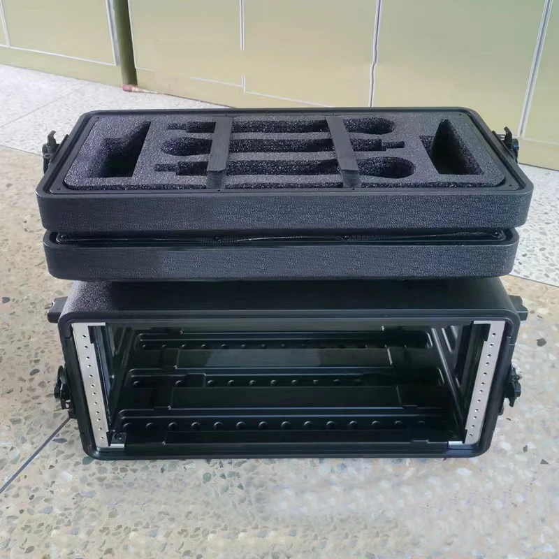 PE Flight Case Power Wireless Microphone Rack Case Shockproof Double ...