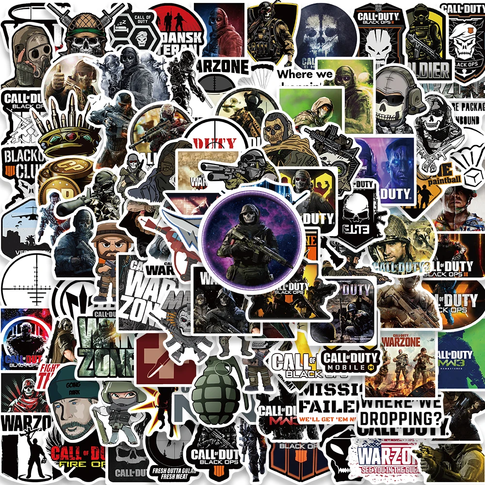 10-50-100PCS-Call-of-Duty-Cool-Game-Stickers-Decals-Car-Luggage ...