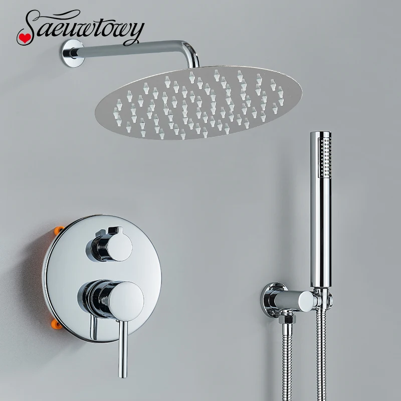 Chrome-Concealed-Shower-Faucet-Bathroom-Embedded-Shower-Sets-Round-Type ...