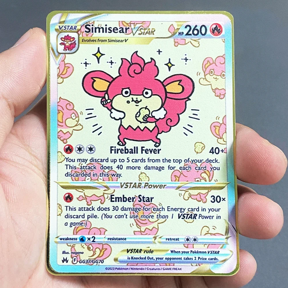 Iron Cards Gold Vmax Card Pikachu Charizard English Metal Cards Mega ...