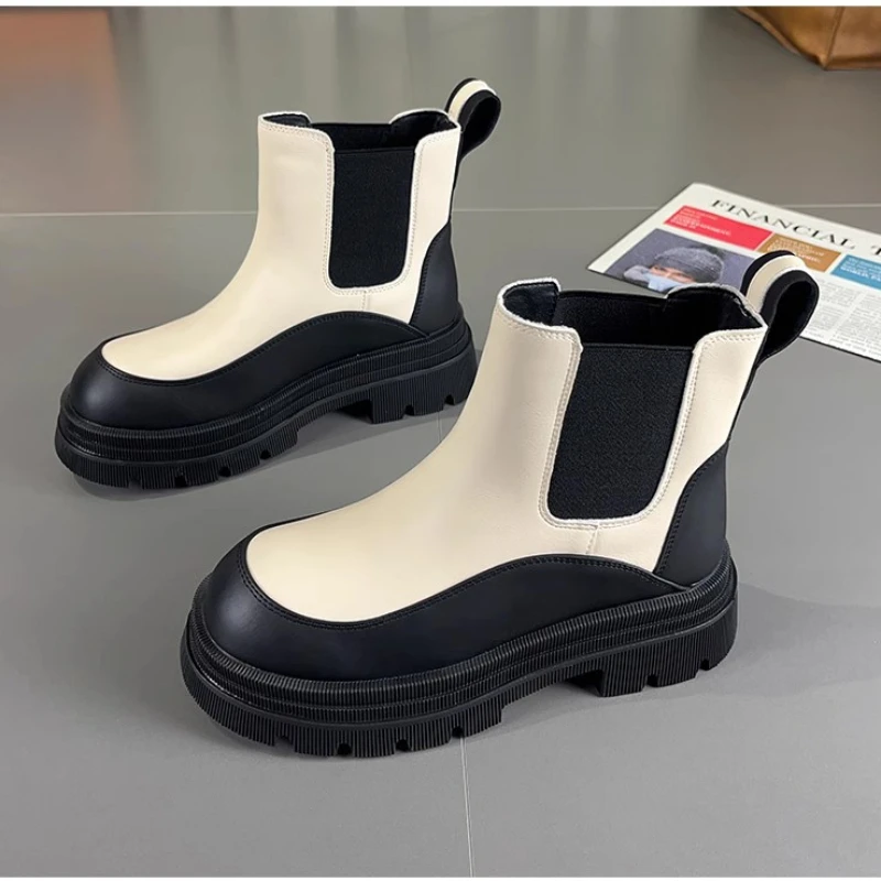 New-Four-season-Short-leg-Fashionable-Women-s-Boots-Round-toe-Comfort ...