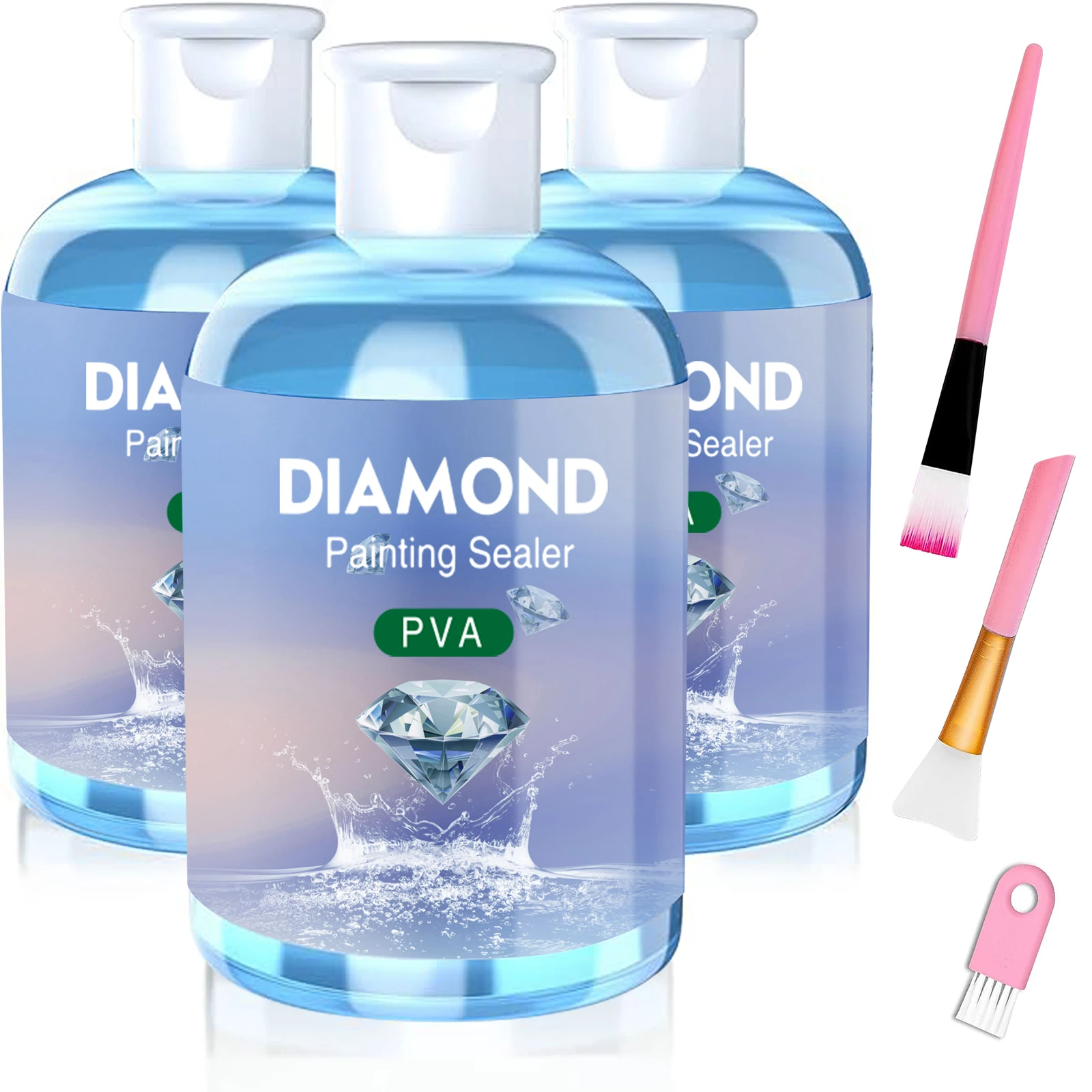 Diamond-Painting-Sealer-Glue-Kits-120ML-with-3-Pcs-Brushes-Puzzle-Glue ...