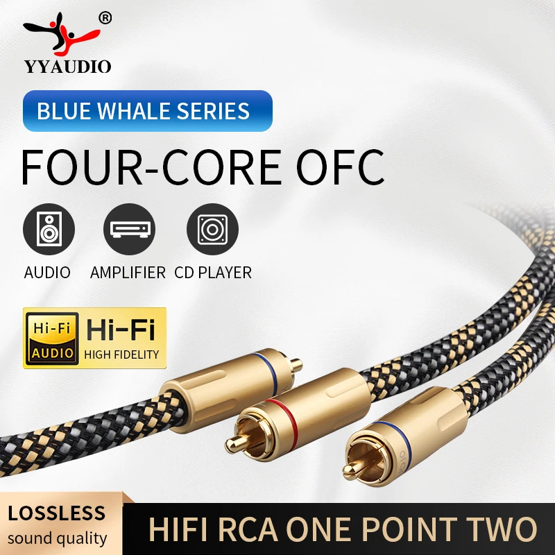 HIFI-RCA-to-2-RCA-Subwoofer-cable-High-Quality-1-to-2-Splitter-Y-RCA ...