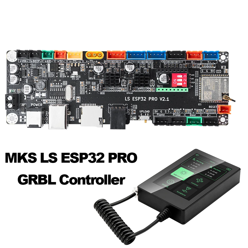 Makerbase-MKS-LS-ESP32-PRO-GRBL-Controlador-WiFi-Bluetooth-Touch-Screen-Upgrade-DLC32-para-m ...