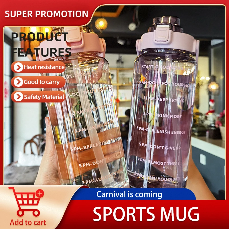 Large Capacity Plastic Straw Water Cup Water Bottle High Value Big Fat ...