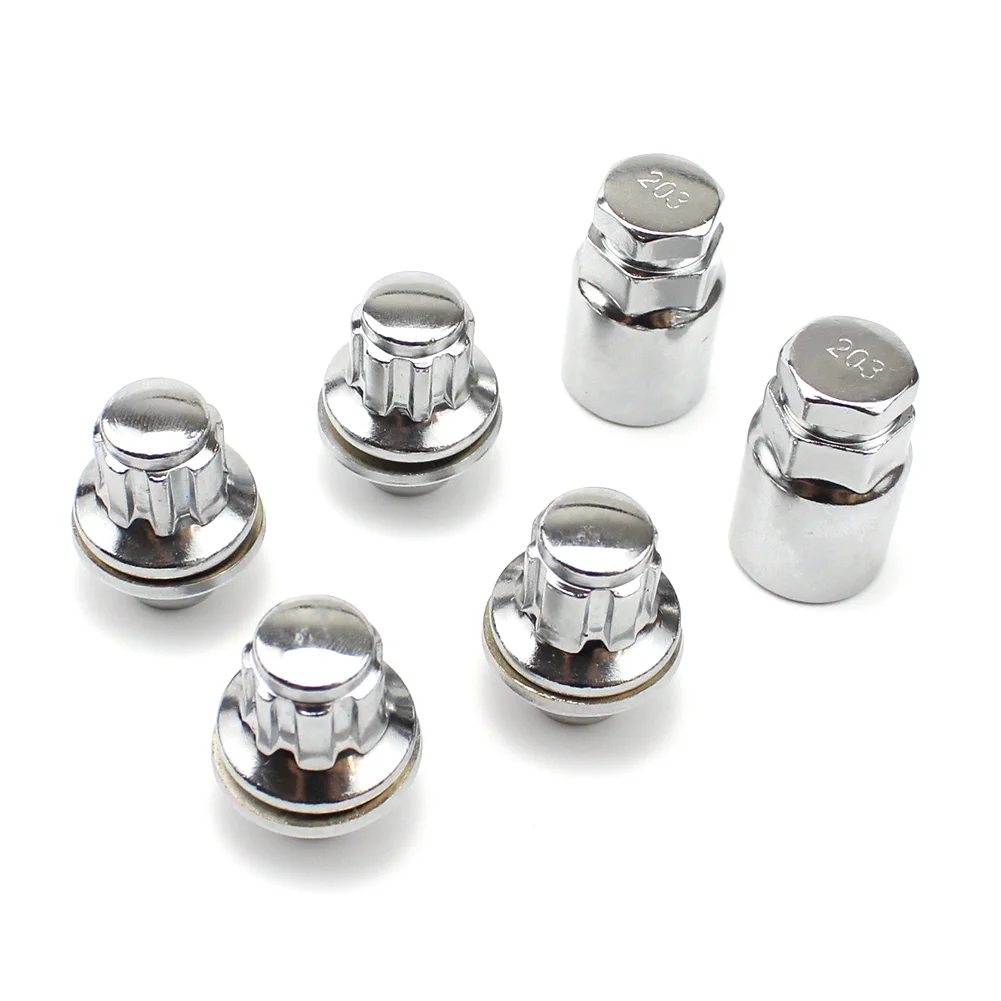 Car-accessories-Chrome-Anti-theft-Wheel-Screw-Bolt-Lock-Nut-Key-Adapter ...