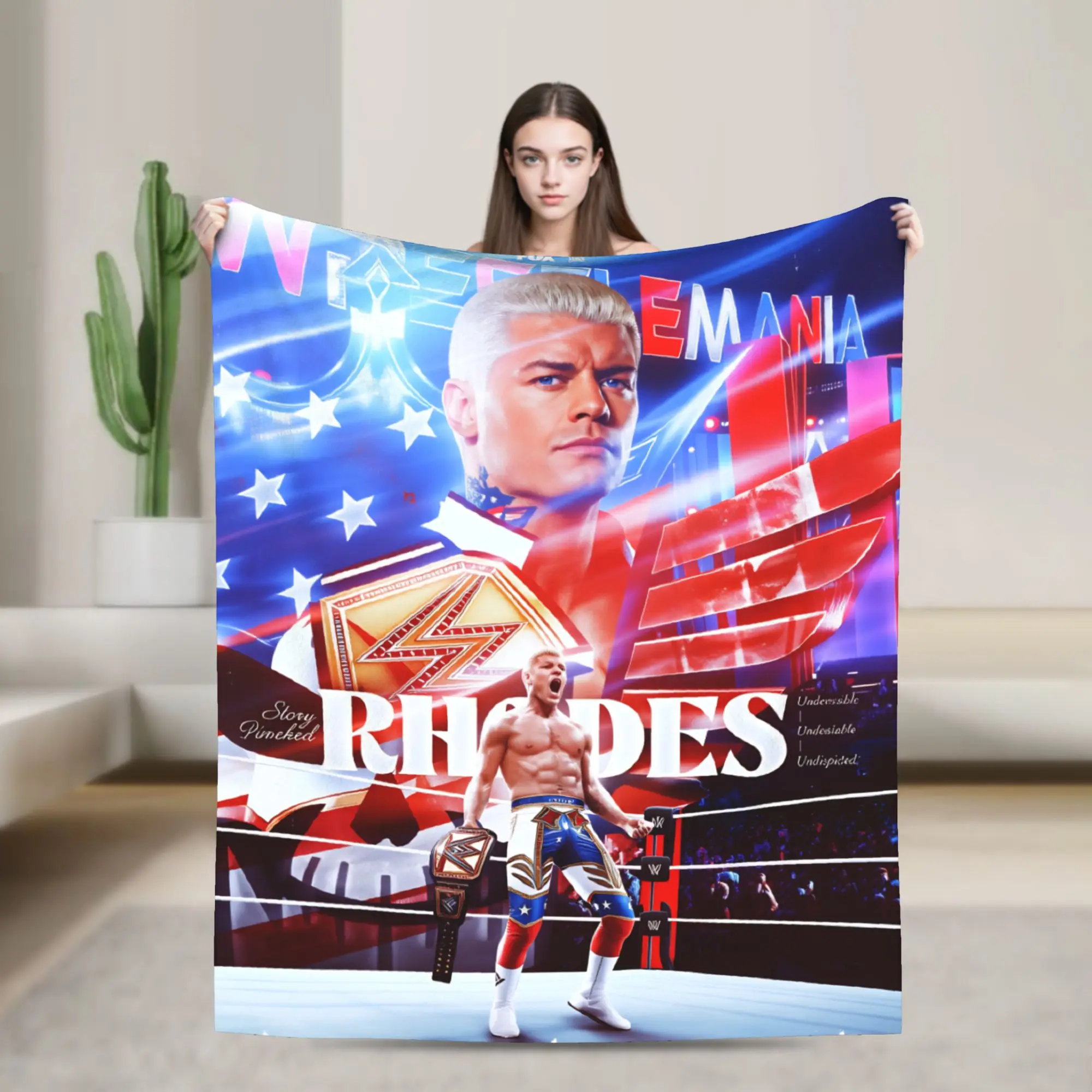 Famous Wrestler Cody Rhodes Blankets Camping Flannel Throw Blanket For ...