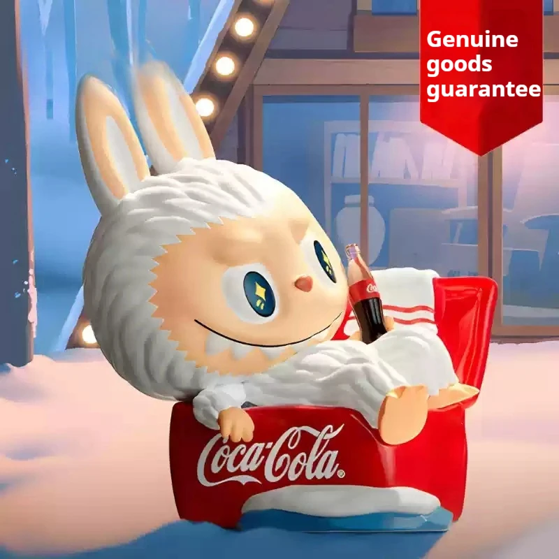 Labubu coca cola pop mart Coca Cola plush Series Blind Box Vinyl Face ...