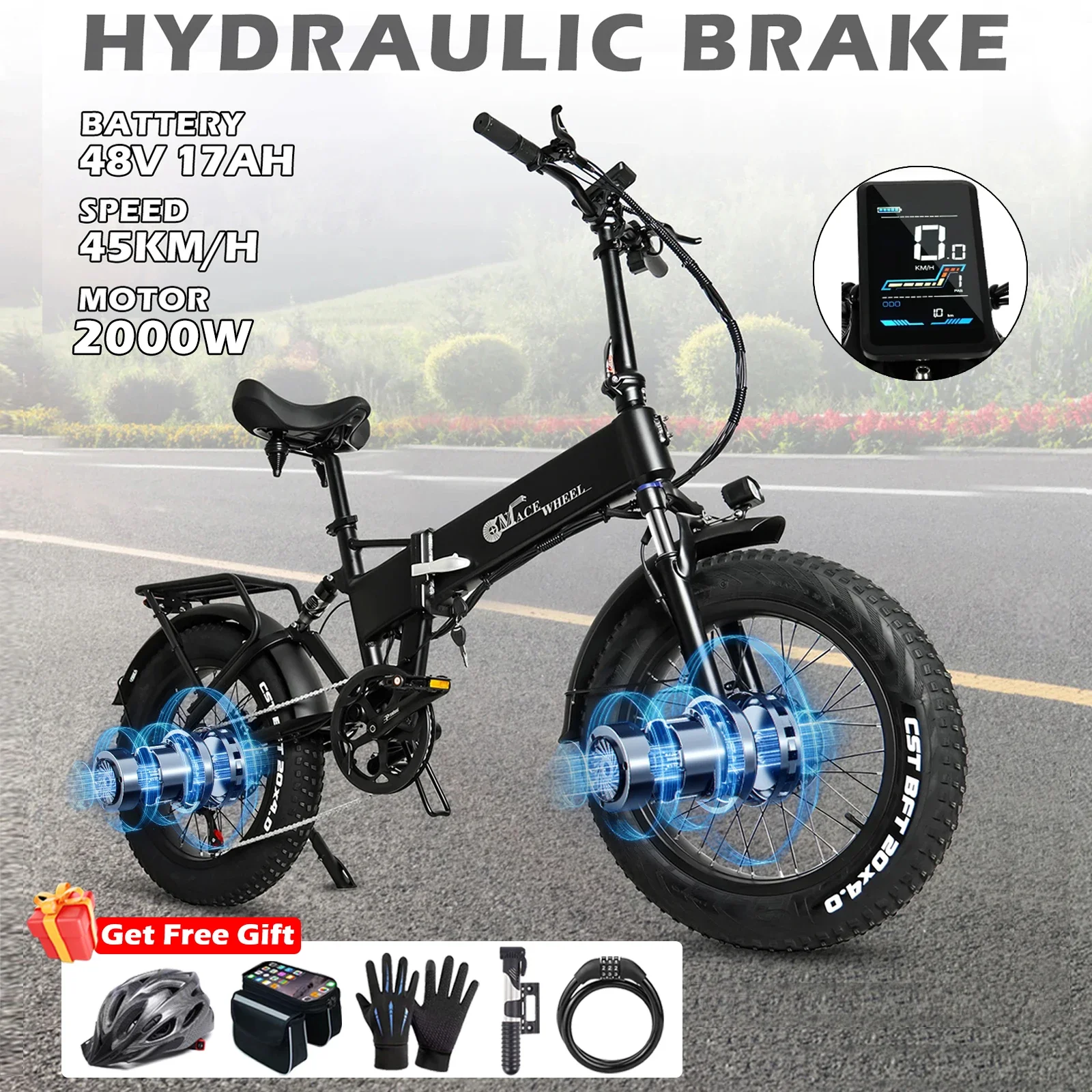 DEEPOWER-RX20MAX-Mountain-Electric-Bicycle-2000W-Powerful-Dual-Motor ...