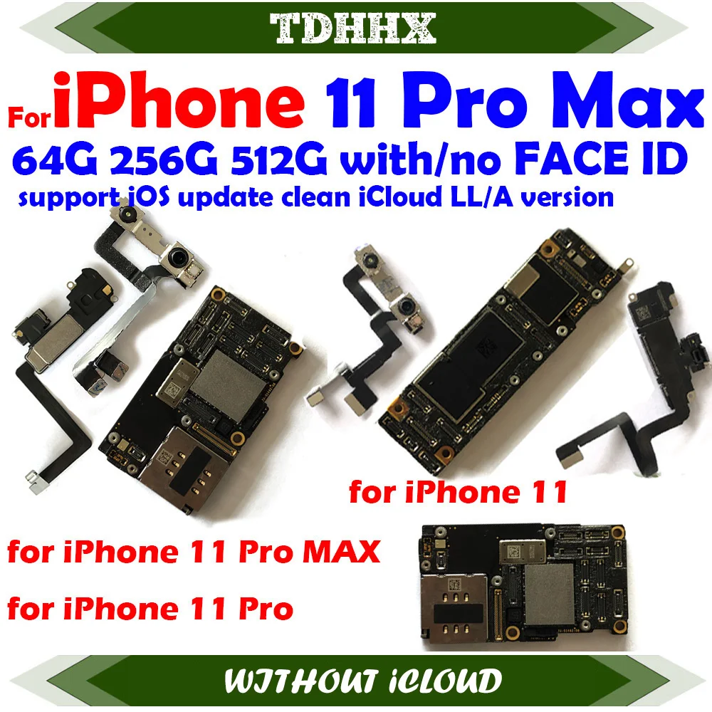 Main-Logic-Board-For-iPhone-11-Pro-Max-Motherboard-With-Face-Id ...