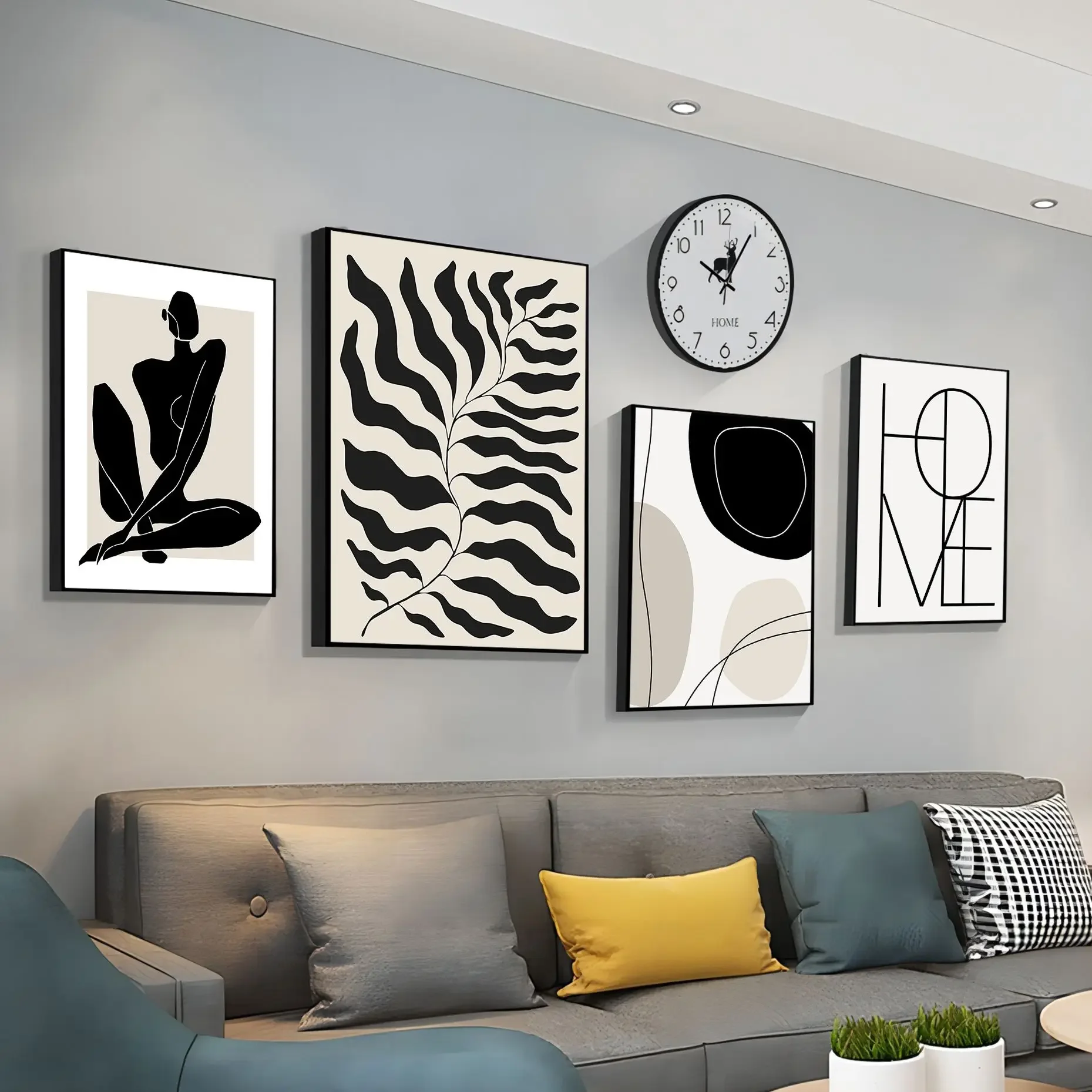 Abstract-Bohemian-Wall-Art-Boho-Anime-Posters-Sticky-Whitepaper-Prints ...