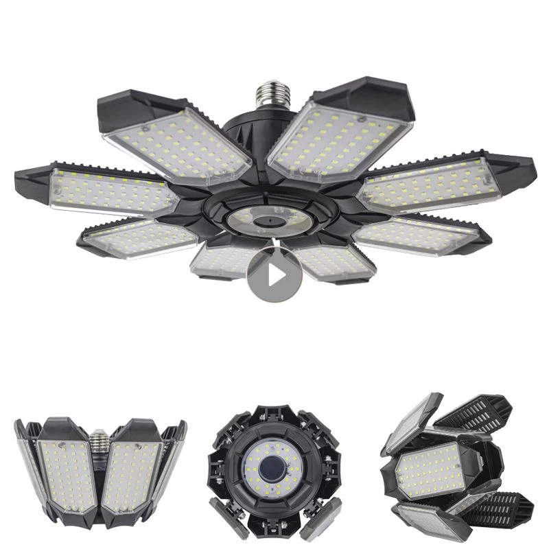 Luces LED de techo deformables, Bombilla ajustable para garaje, taller ...