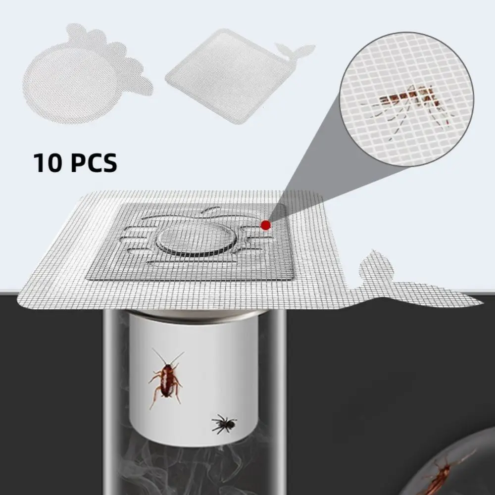 10Pcs-Hair-Clogging-Filter-Disposable-Floor-Drain-Sticker-Sink-Filter ...