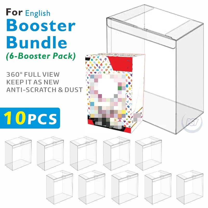 10pcs Clear Plastic Protector Cases for Booster Bundle(6-Booster Pack ...