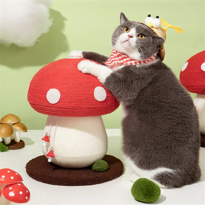 Mushroom-Cat-Climbing-Frame-Sisal-Claw-Grinding-Cat-Climbing-Column ...
