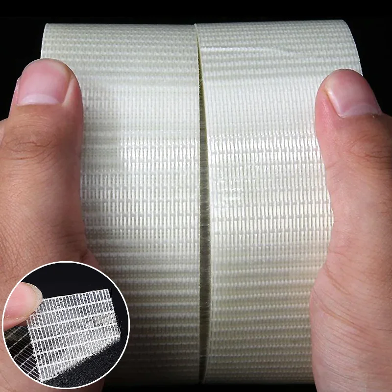 20/80M Transparent Mesh Glass Fiber Tape Single Side Adhesive Seal Grid ...