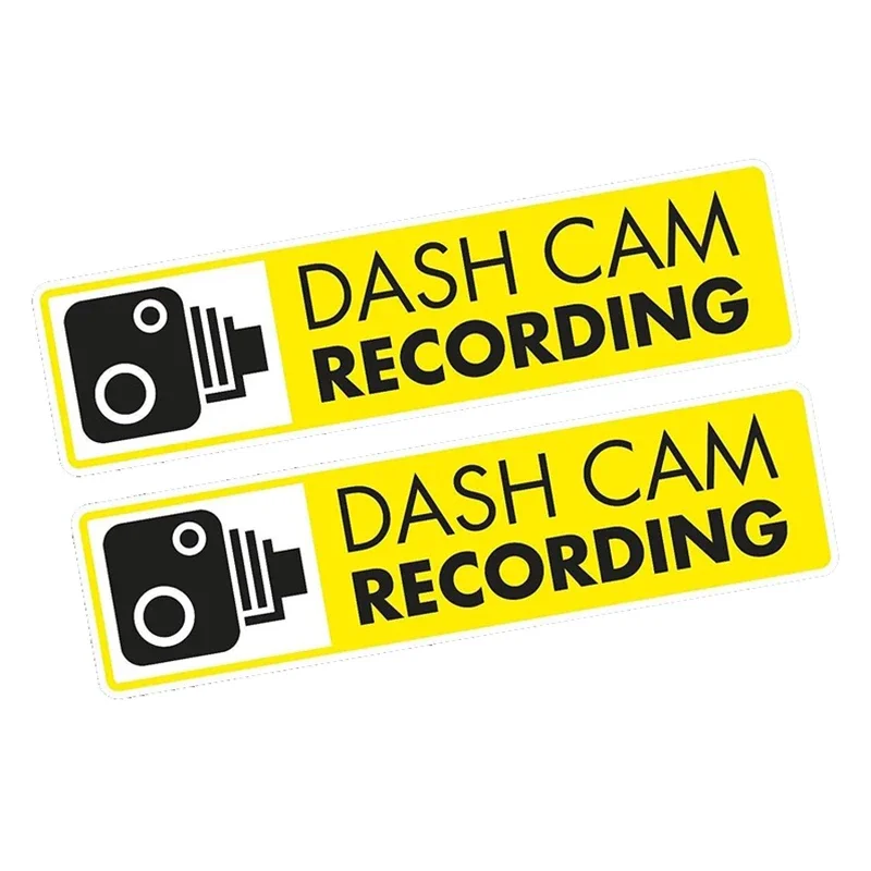 2-Pcs-Wide-2PCs-Dash-Cam-In-Car-Camera-Recording-CCTV-Video-Vinyl-Decal ...