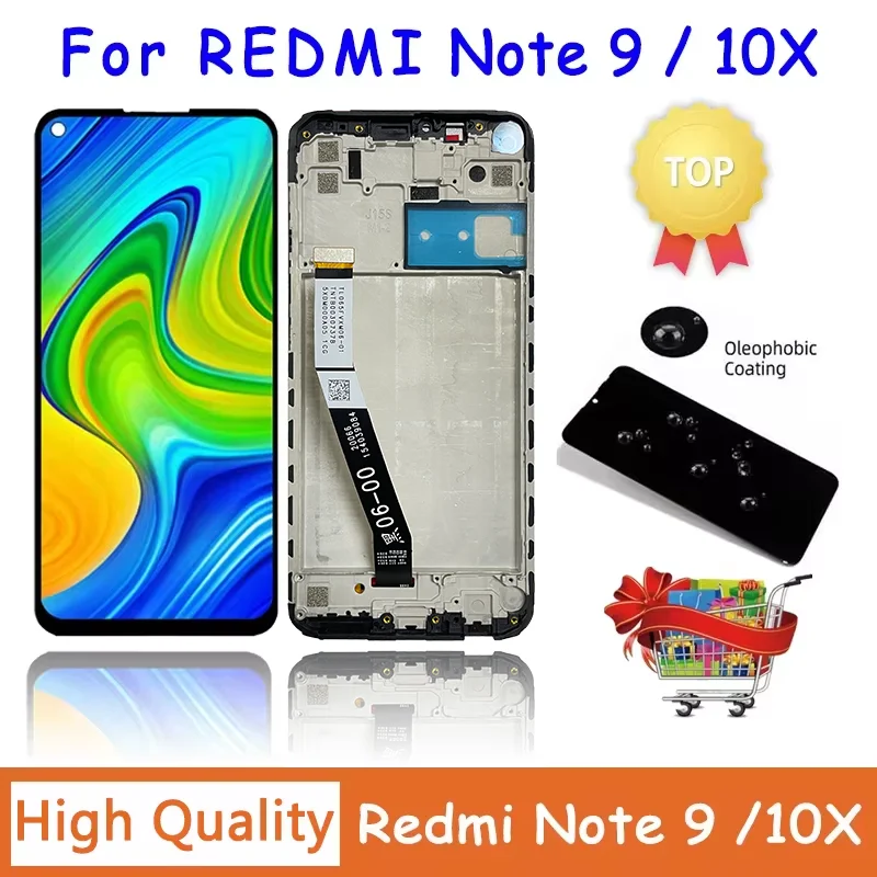 Original 6.53" For Xiaomi Redmi Note 9 LCD M2003J15SG Display Screen Replacement For Redmi 10X ...