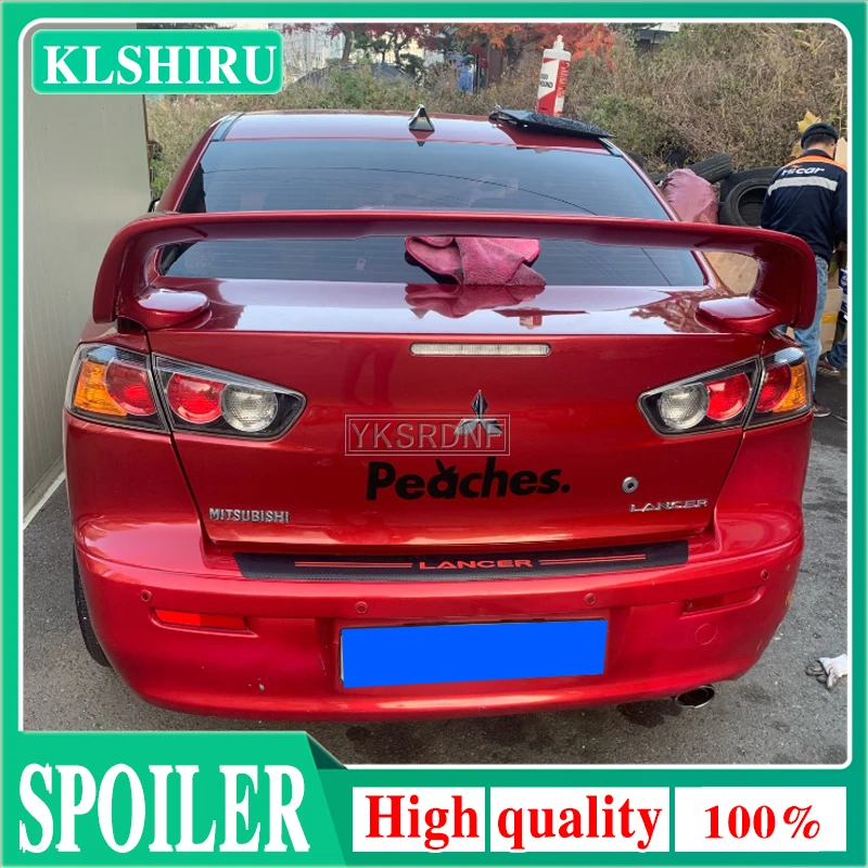 For Mitsubishi LANCER EVO Black Spoiler 2008 to 2015 ABS Material ...