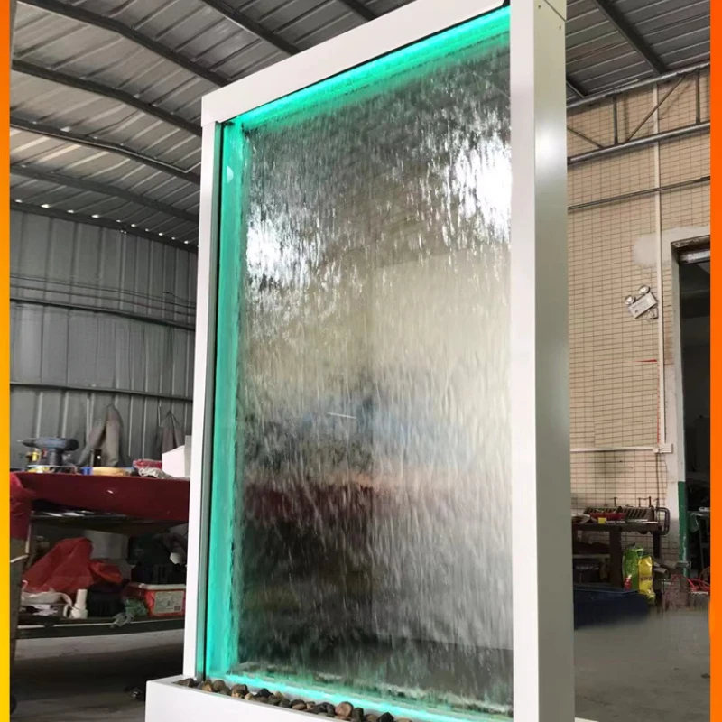Stainless-steel-glass-water-curtain-wall-waterfall-water-screen ...