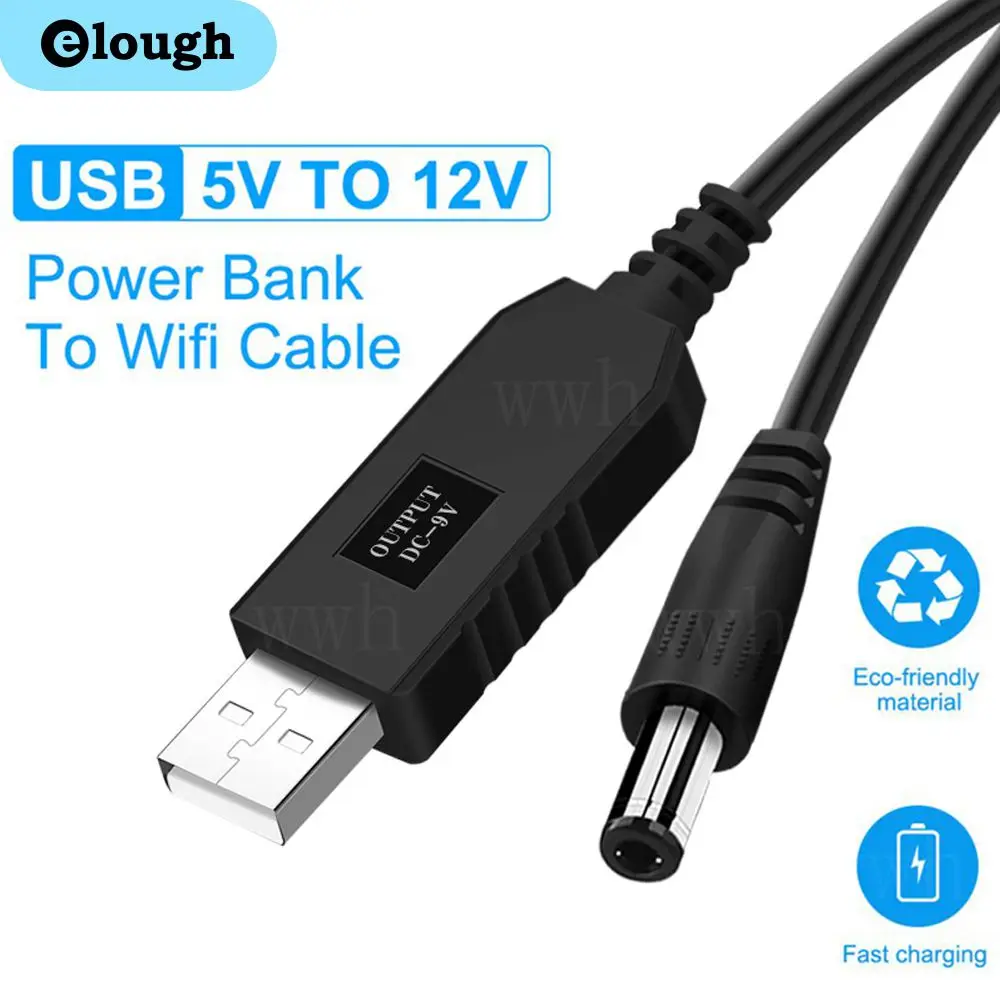 Elough Usb Cable Boost Line Dc 5v To Dc 12v / 9v Wifi To Powerbank ...