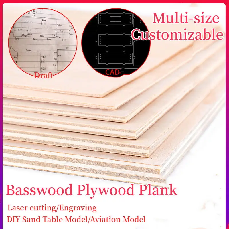10x10cm-30x45cm-22x22cm-21x30cm-Basswood-Plywood-Plank-Wood-Board-DIY ...